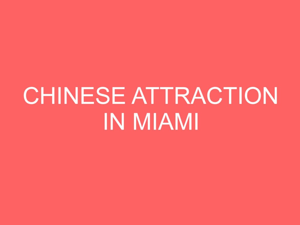 Chinese Attraction in Miami